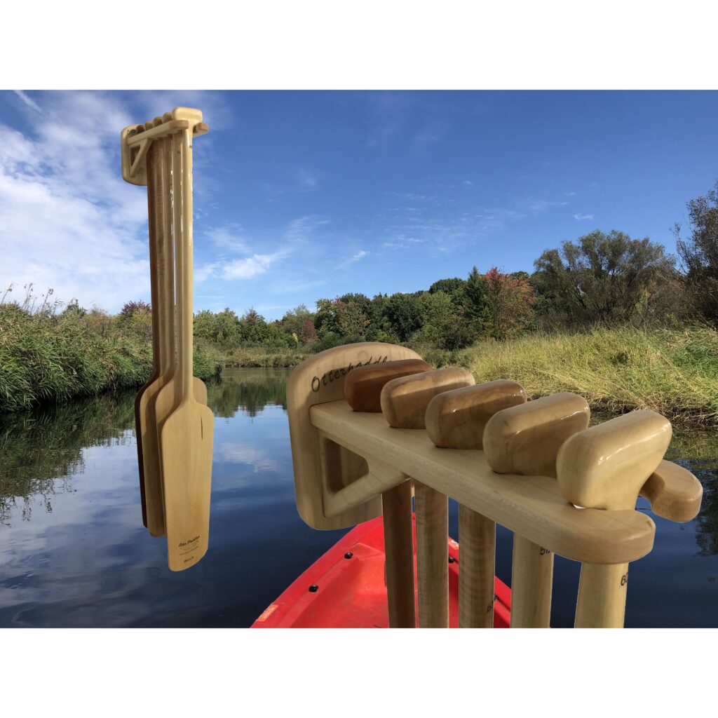 Best 5 Position Review Solid Wood Kayak & Canoe Paddle Holder made in ...